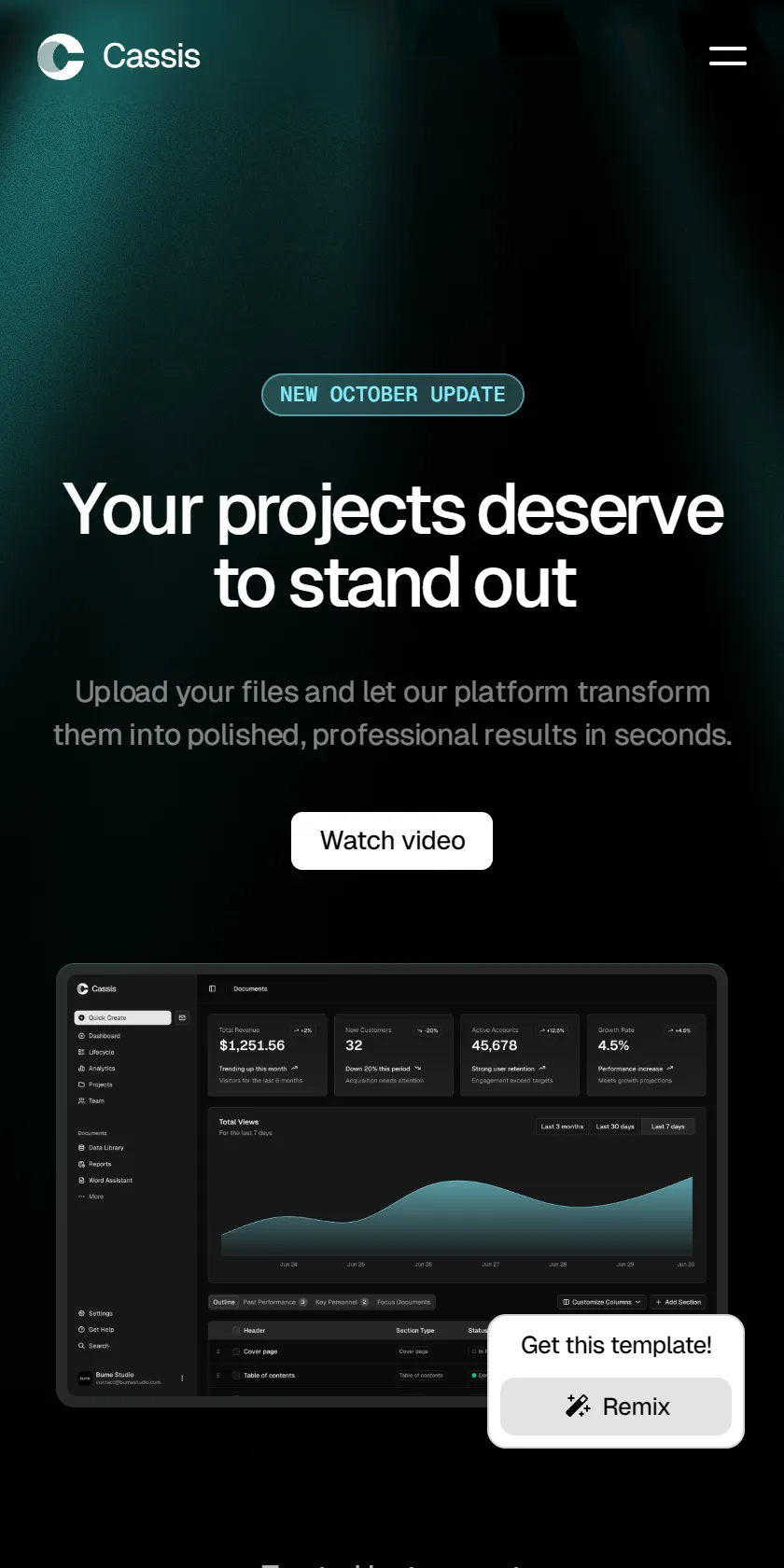 Cassis - Tech Startup SaaS Template - Framplates | Framer Templates